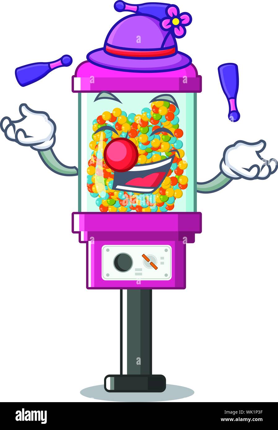 Juggling candy vending machine on the cartoon Stock Vector Image & Art ...
