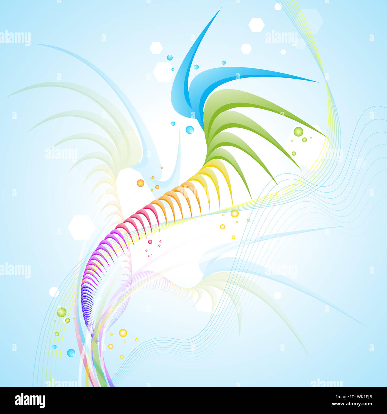 illustration of abstract background with colorful waves Stock Photo - Alamy