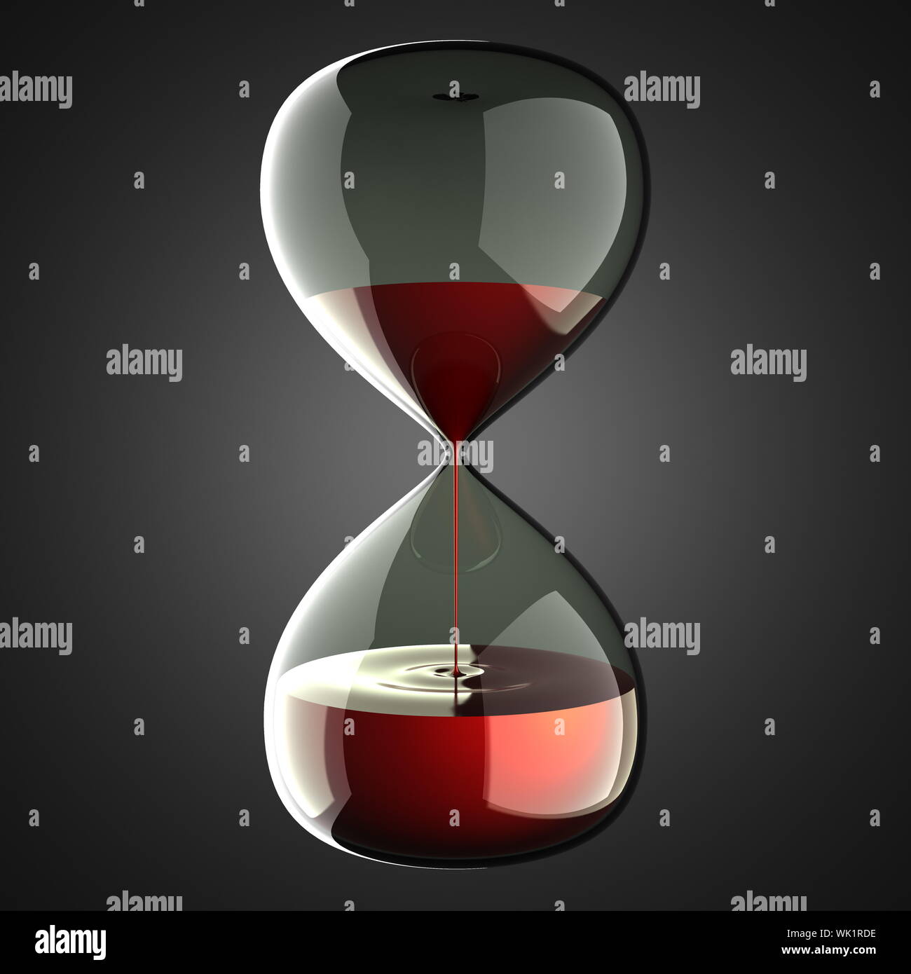 hourglass with dripping liquid Stock Photo - Alamy
