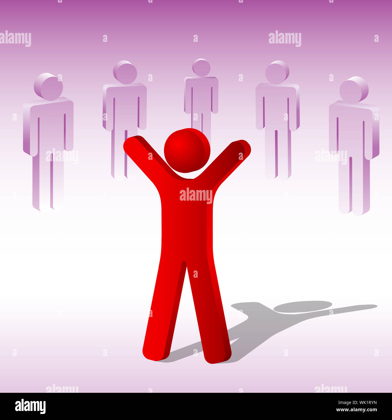 illustration of vector human icon showing victory Stock Photo - Alamy