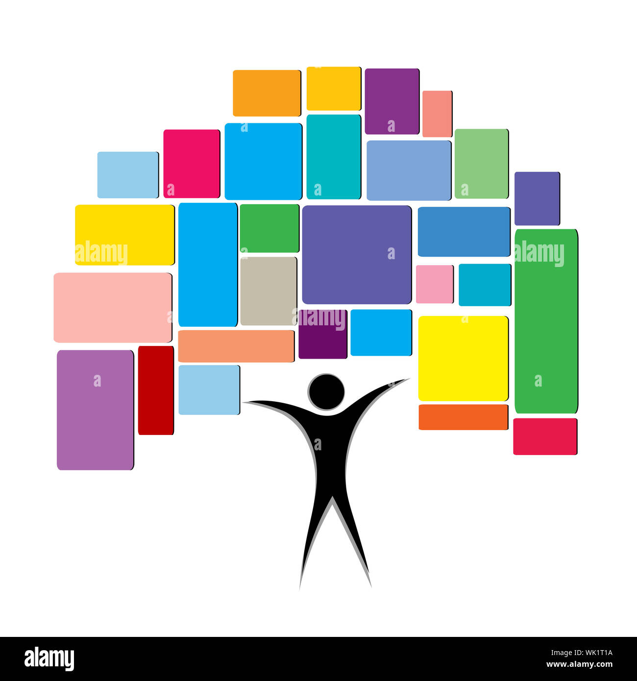 illustration of vector human tree on an isolated background Stock Photo ...