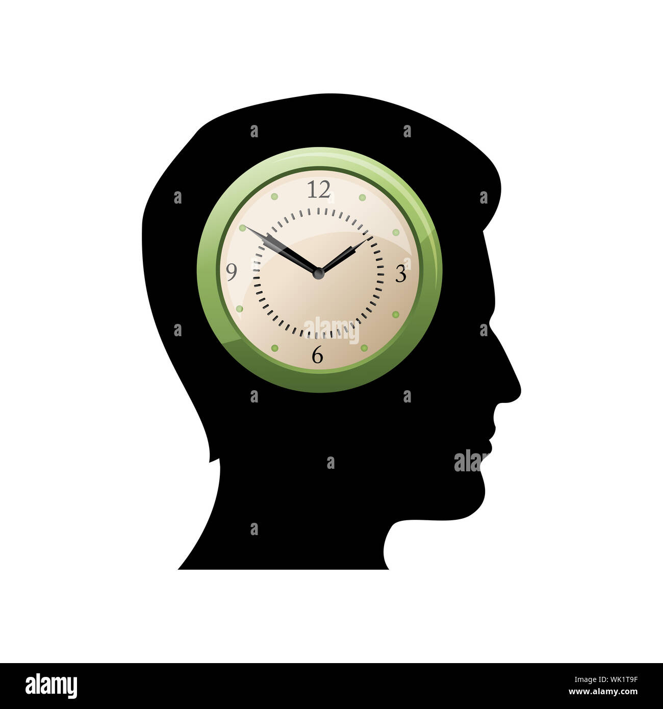 Time thinking icon Cut Out Stock Images & Pictures - Alamy
