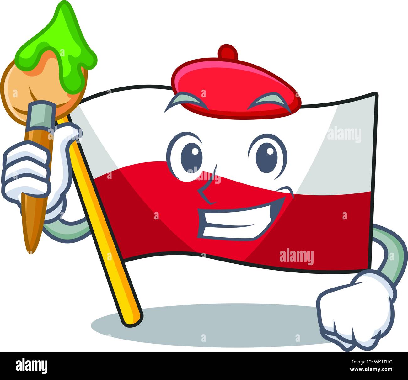 Artist mascot cartoon shaped in poland flag Stock Vector Image & Art ...