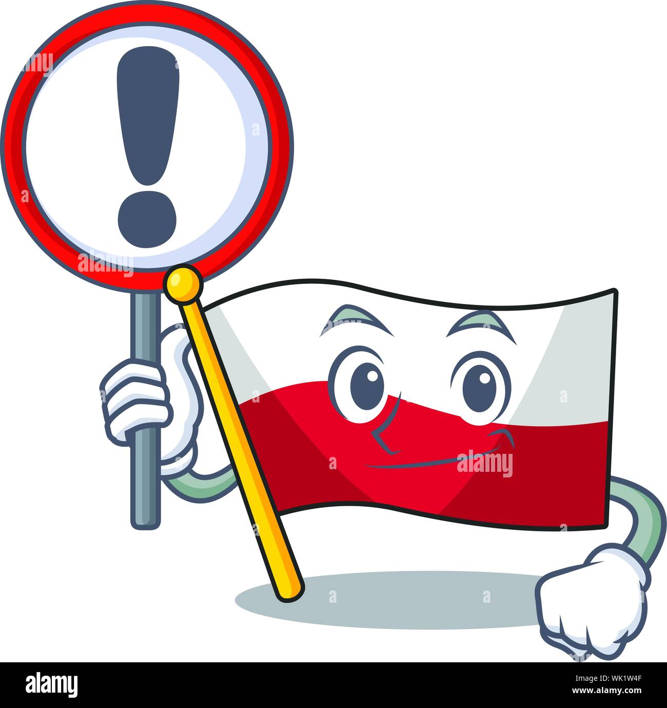 With sign mascot cartoon shaped in poland flag Stock Vector Image & Art ...