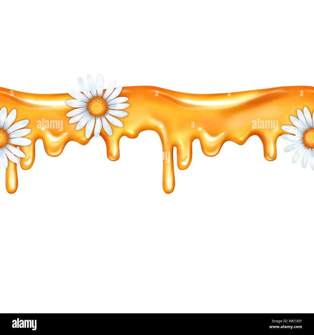 Seamless dripping honey pattern Stock Photo - Alamy