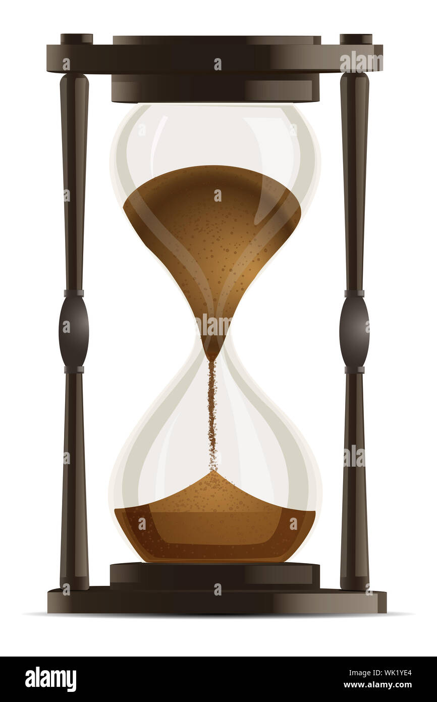 illustration of vector sand watch on an isolated background Stock Photo ...