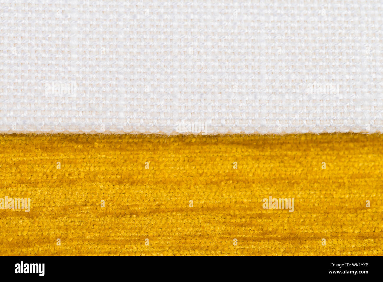 Closeup detail of yellow fabric texture background Stock Photo - Alamy
