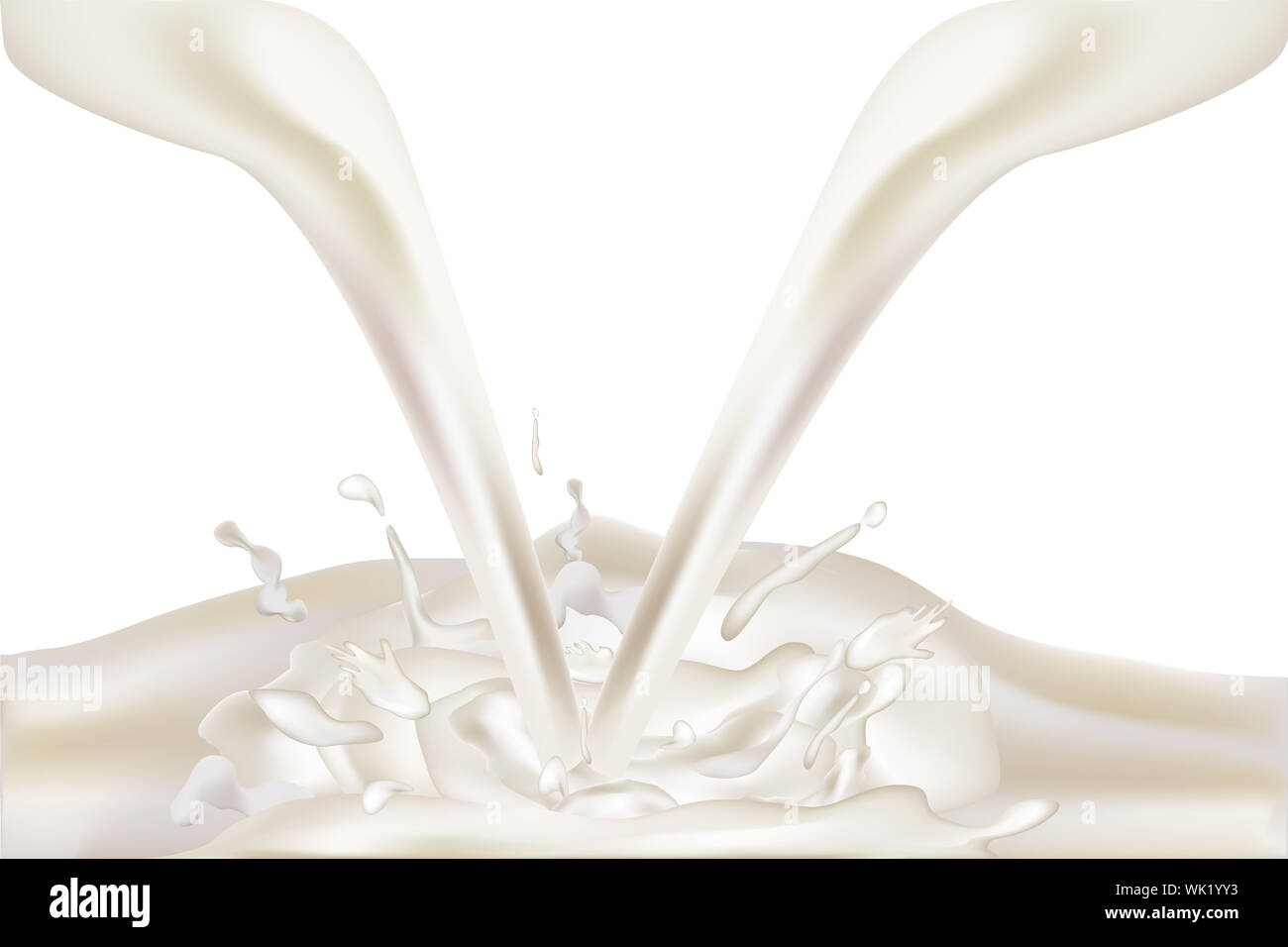 illustration of vector milk splash on isolated background Stock Photo ...