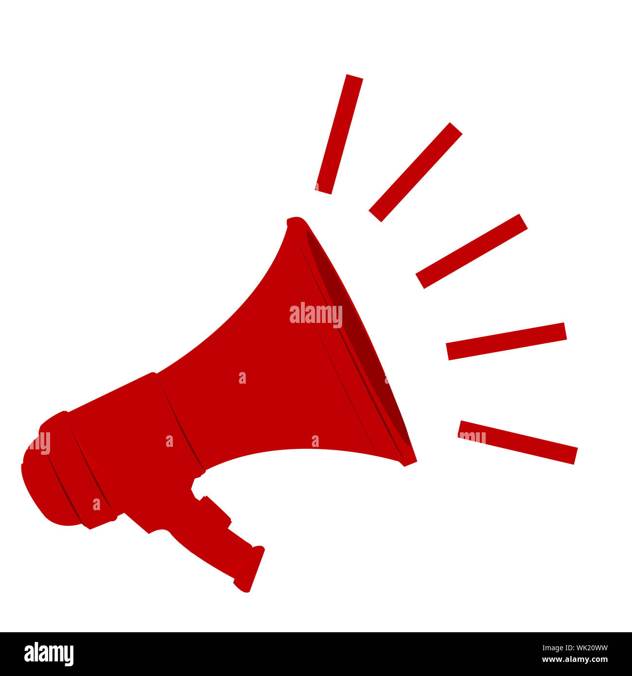 illustration of vector megaphone with sound coming out of it Stock ...