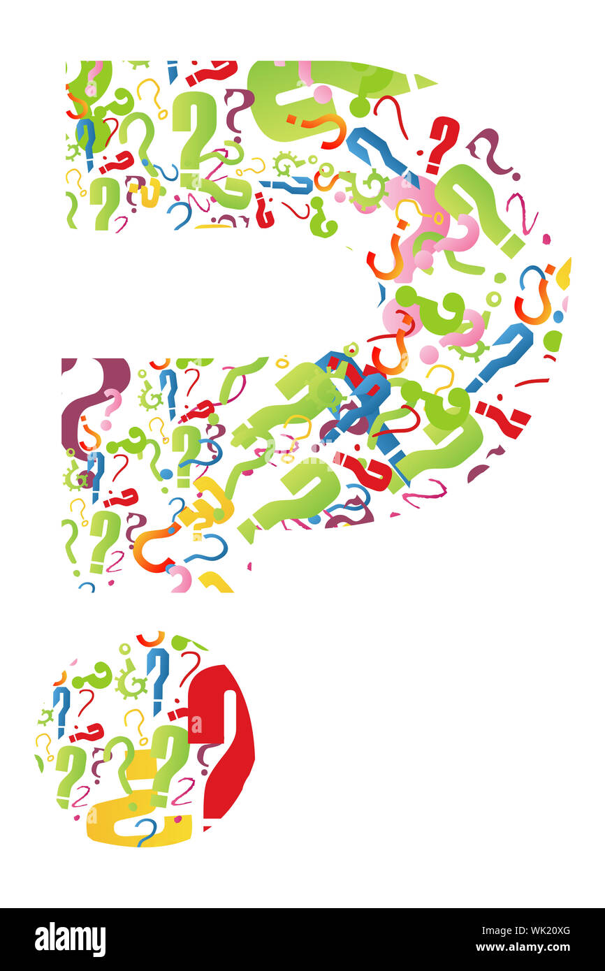 illustration of question mark formed from many question marks Stock ...