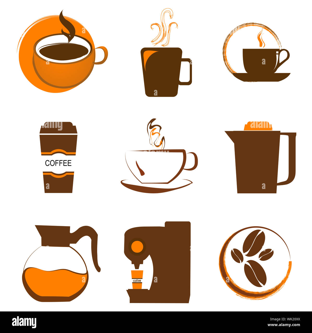 Vector coffee jug Cut Out Stock Images & Pictures - Alamy