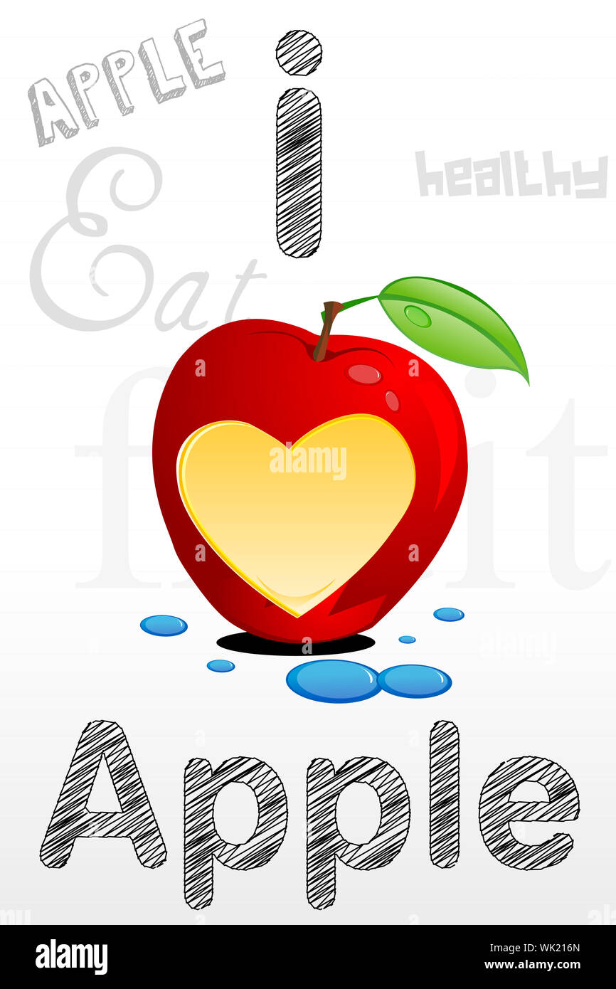 Apple bite vector hi-res stock photography and images - Alamy