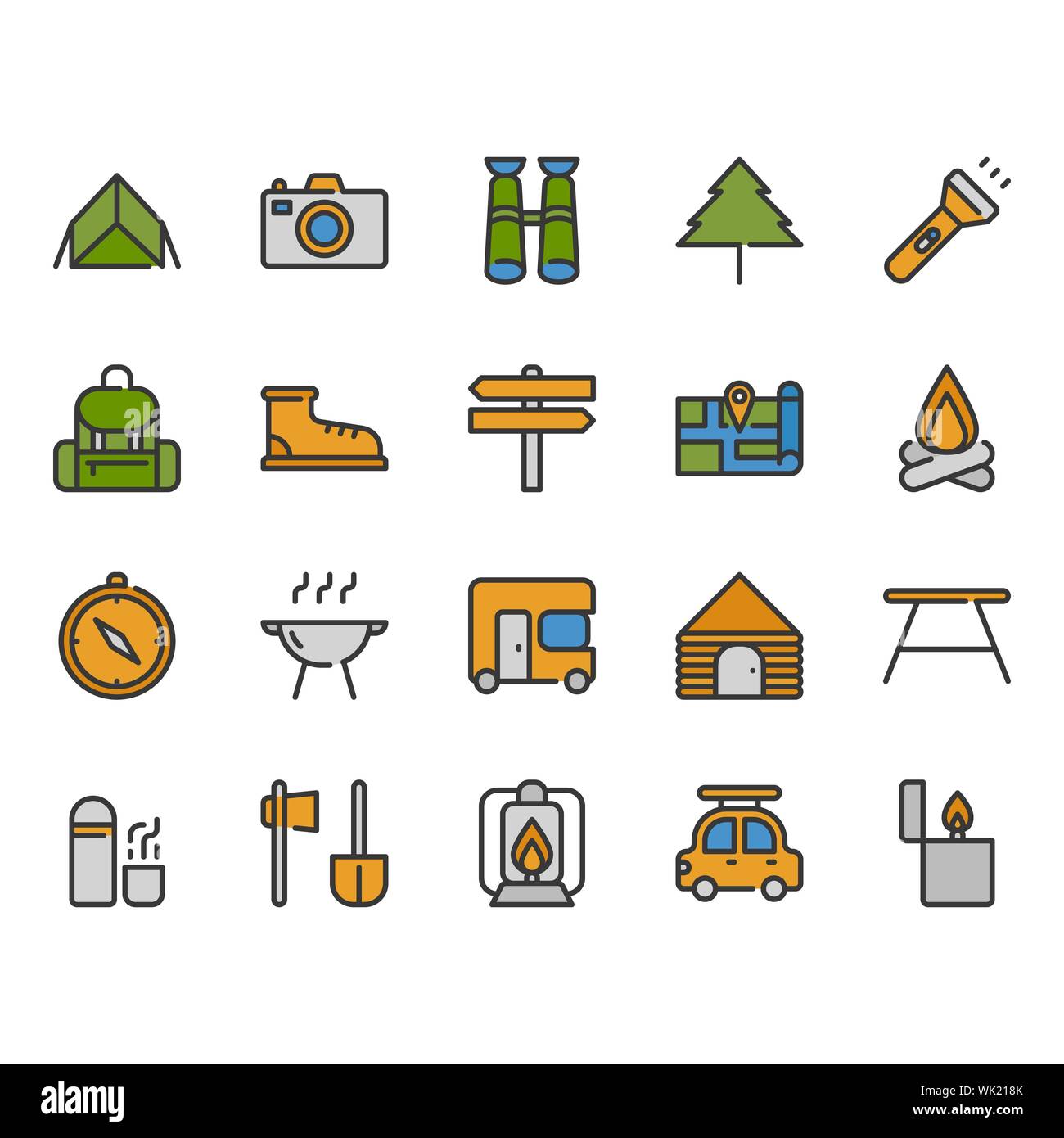 Camping guide Stock Vector Images - Alamy