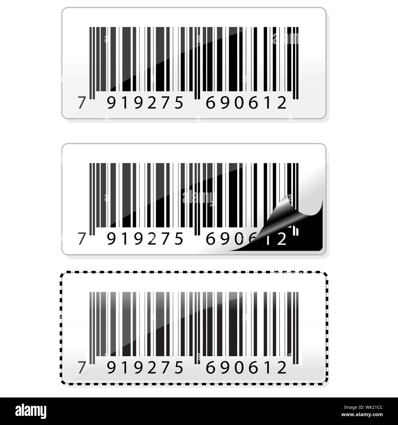 illustration of different barcode stickers Stock Photo - Alamy