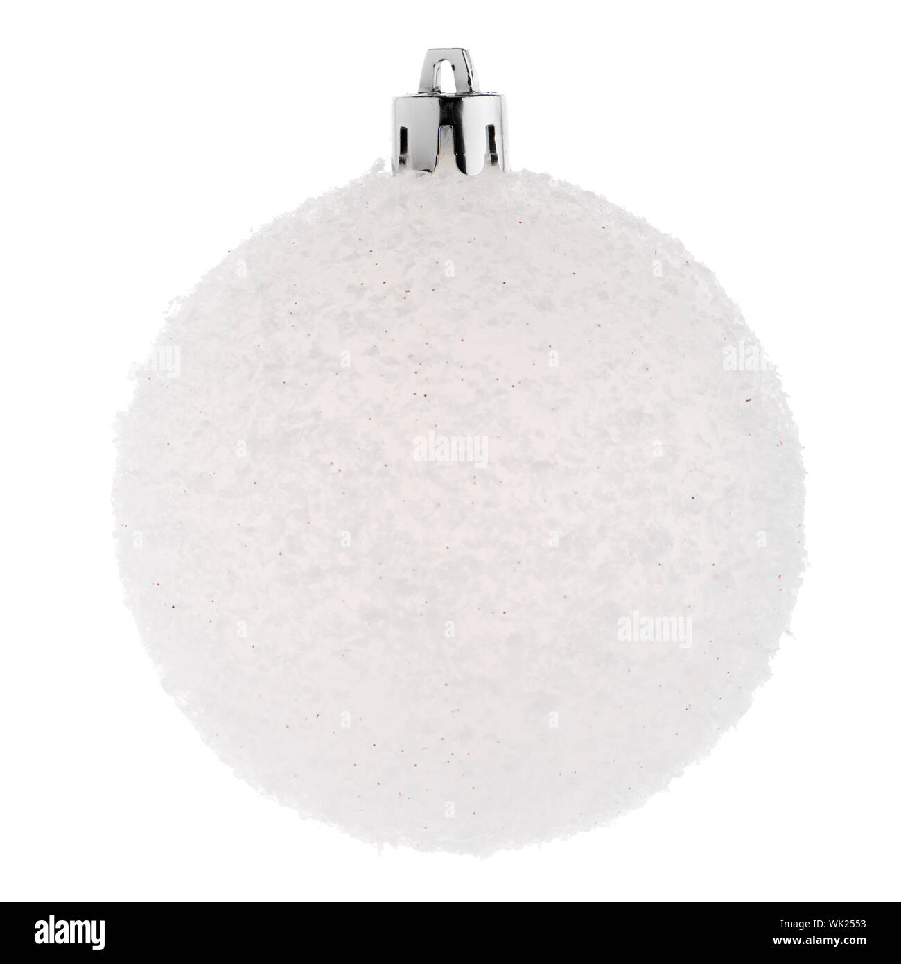 White Christmas bauble on white background Stock Photo - Alamy