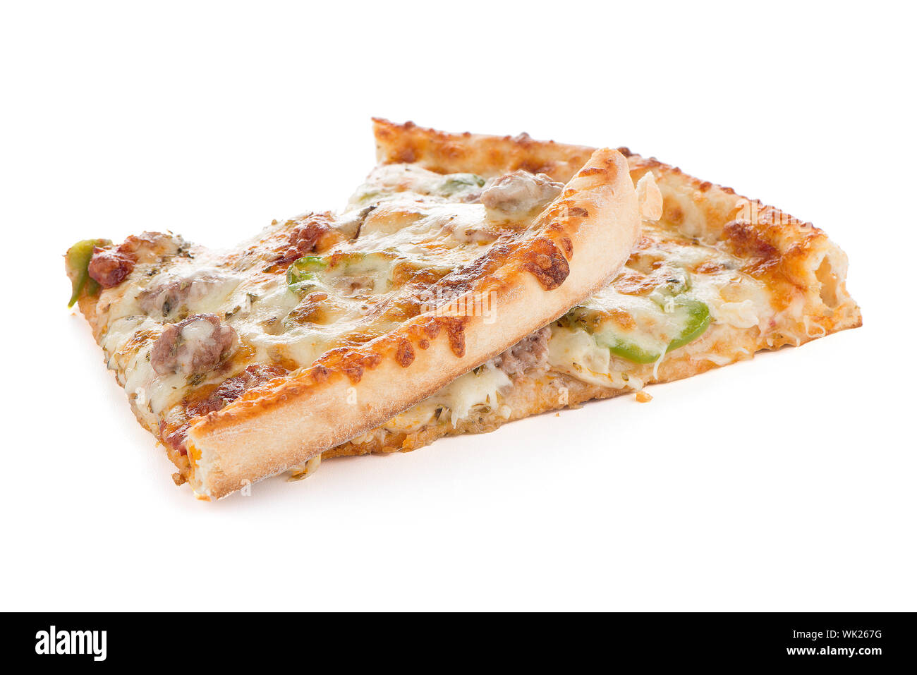 Italian pizza isolated over white background Stock Photo - Alamy