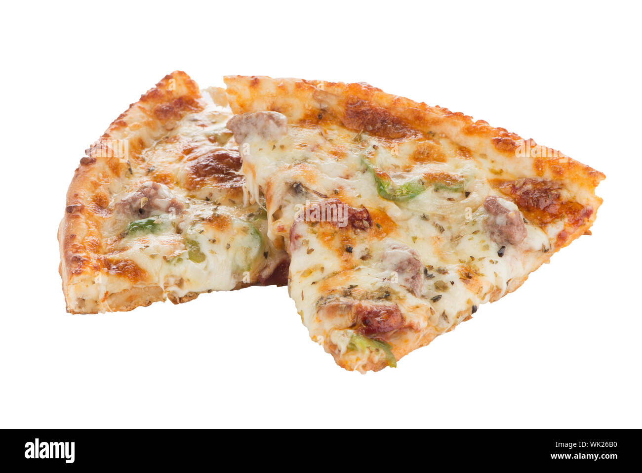 Italian pizza isolated over white background Stock Photo - Alamy