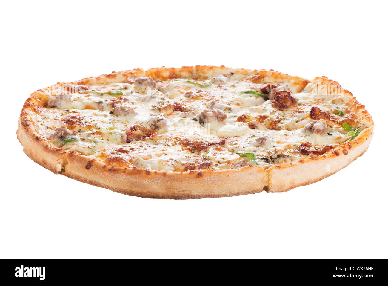 Italian pizza isolated over white background Stock Photo - Alamy