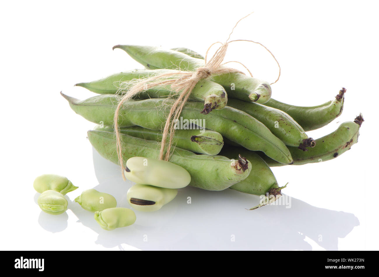 green beans pod on white background Stock Photo - Alamy