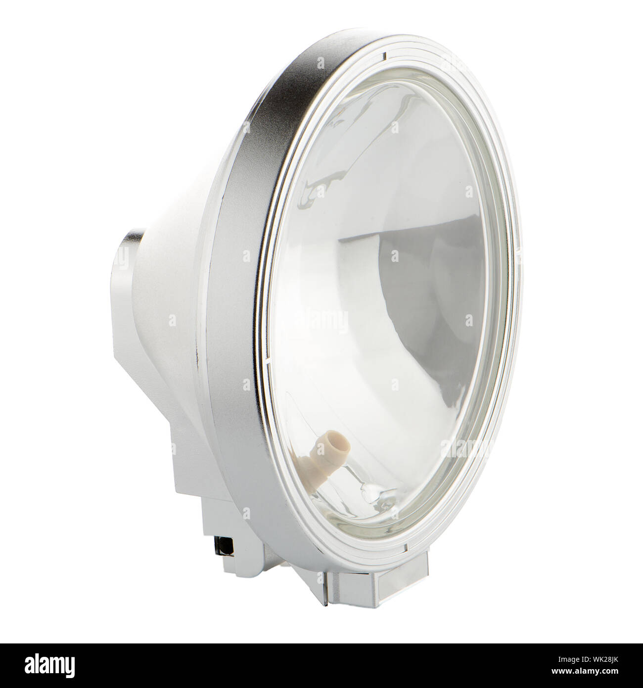 Round car headlamp isolated on white background Stock Photo - Alamy