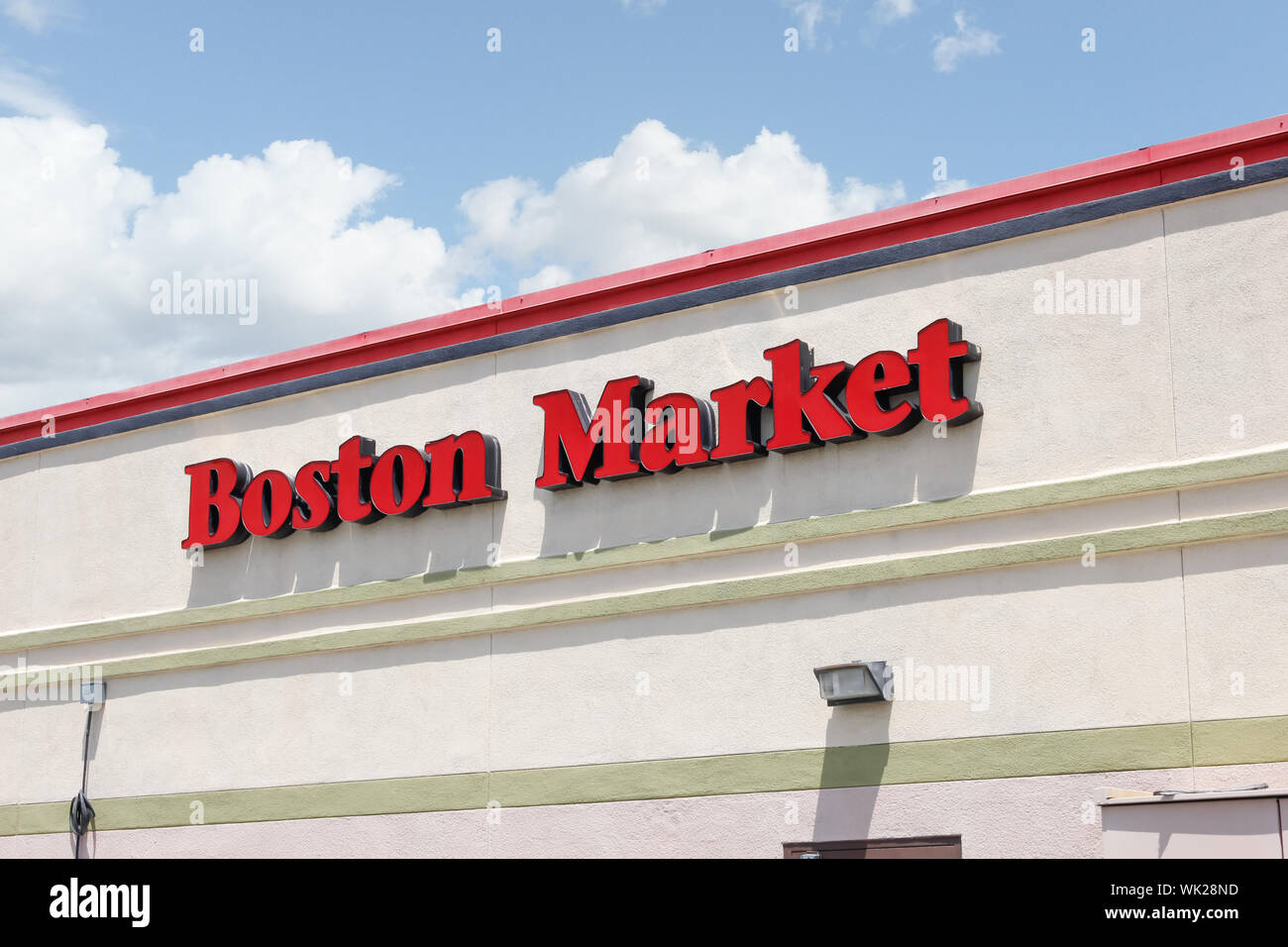 A store front sign for the fast food restaurant chain known as Boston ...