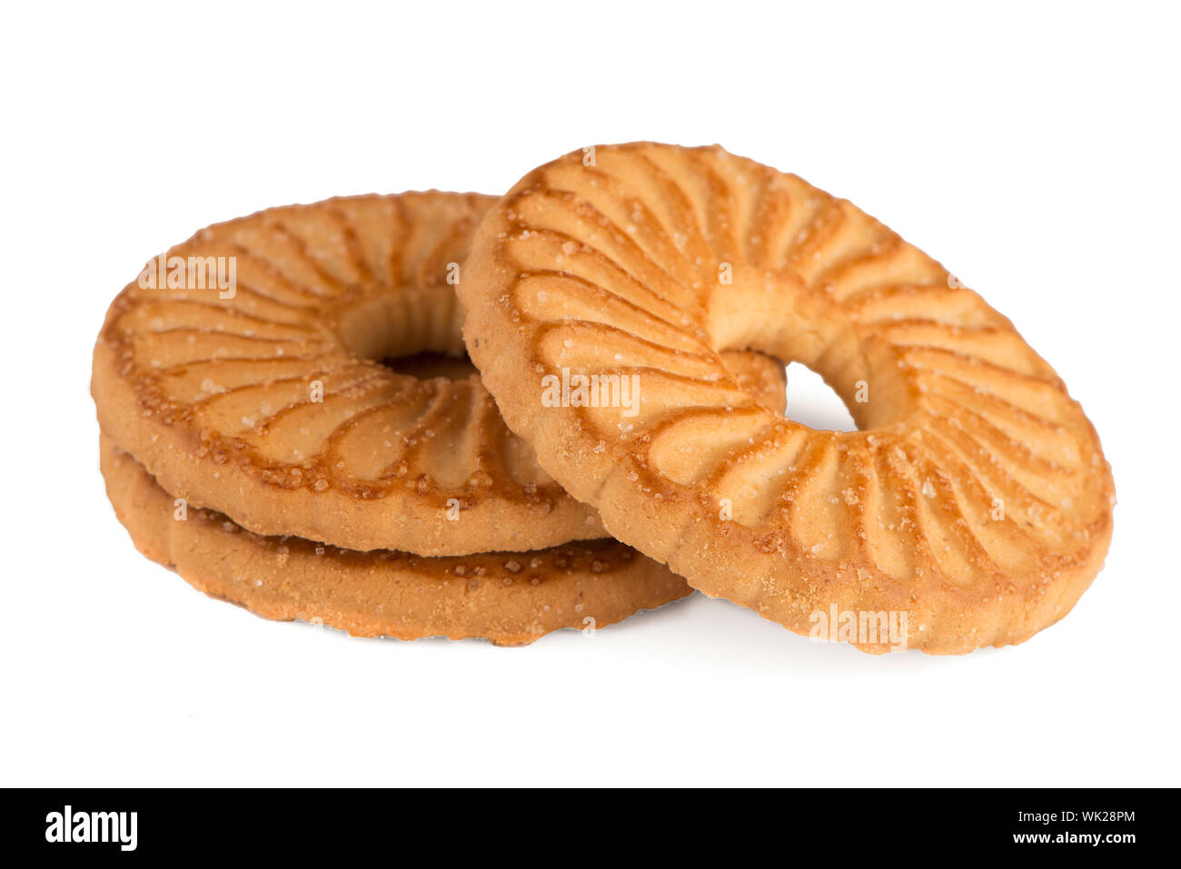 rings biscuits pile isolated on a white background Stock Photo - Alamy