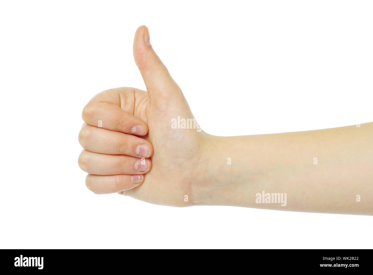 success hand sign isolated on white Stock Photo - Alamy
