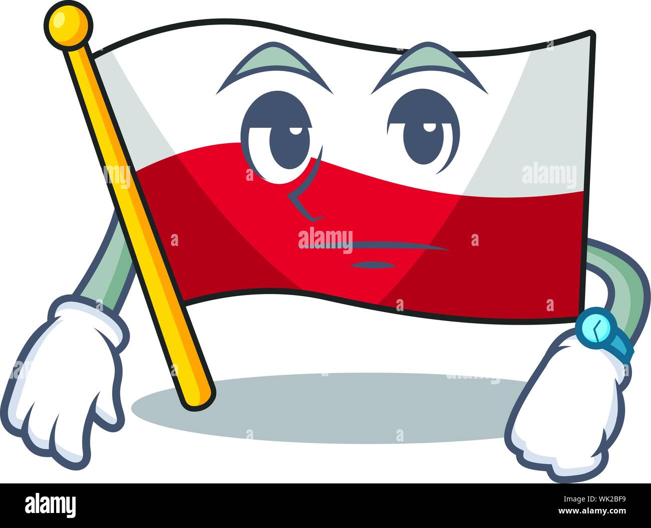 Waiting flag poland in the cartoon shape Stock Vector Image & Art - Alamy