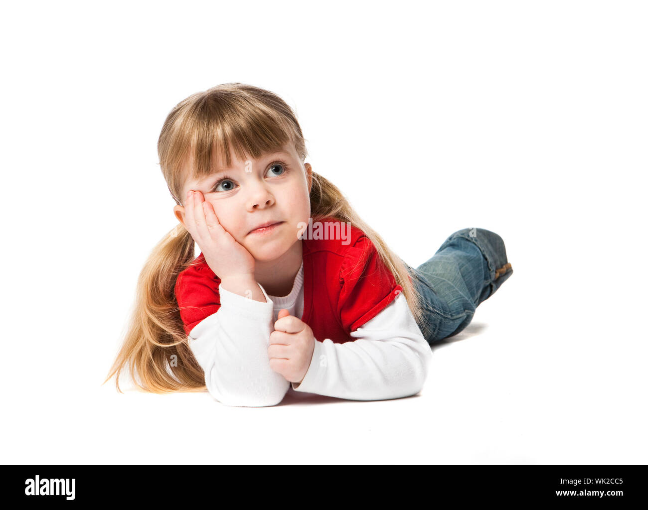 Two years old Girl isolated on white background Stock Photo - Alamy