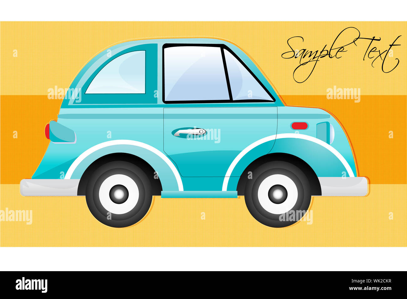 illustration of car on textured background with sample text Stock Photo ...