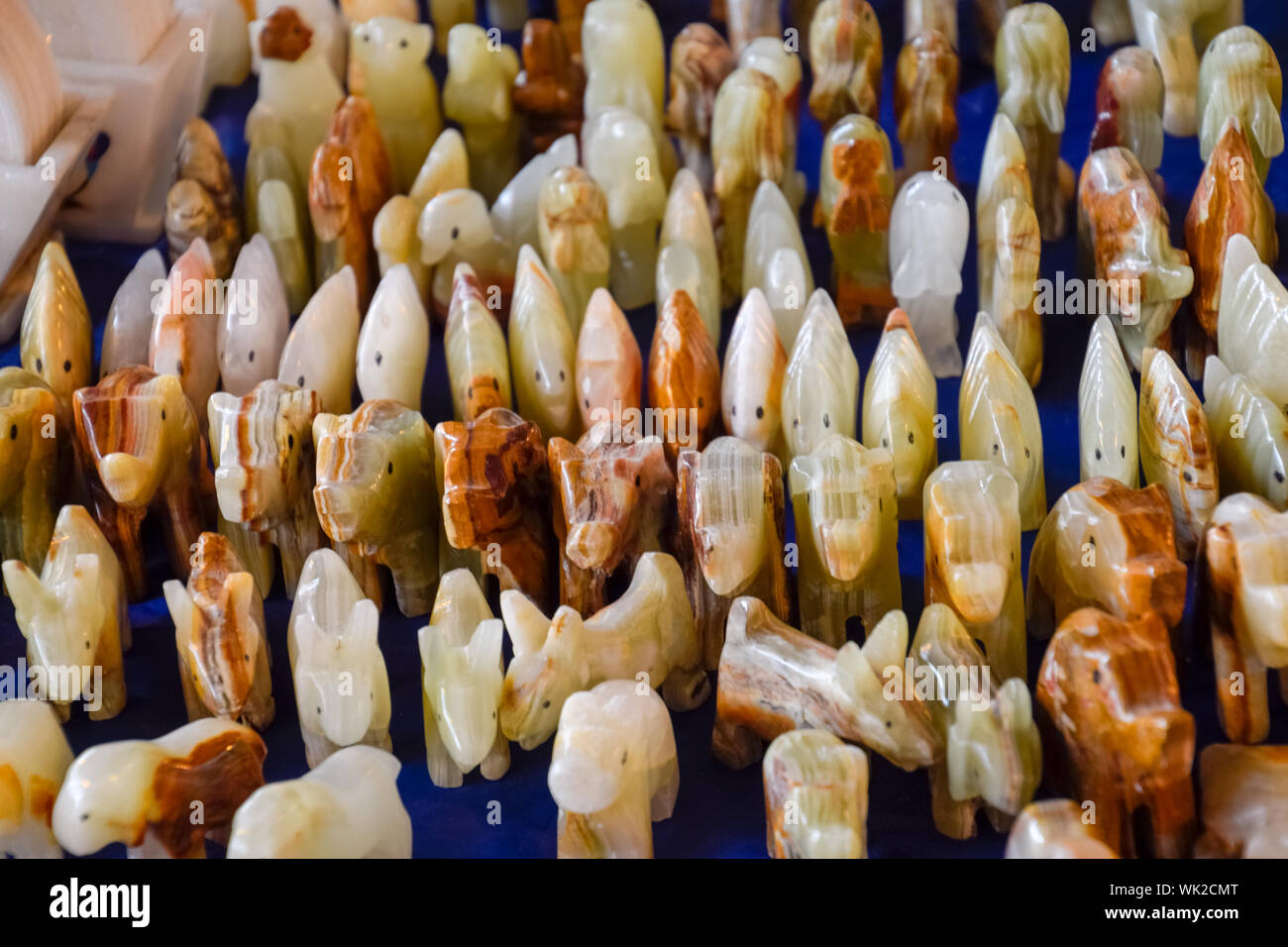 Onyx toy figures. Crafts made of stone Stock Photo - Alamy