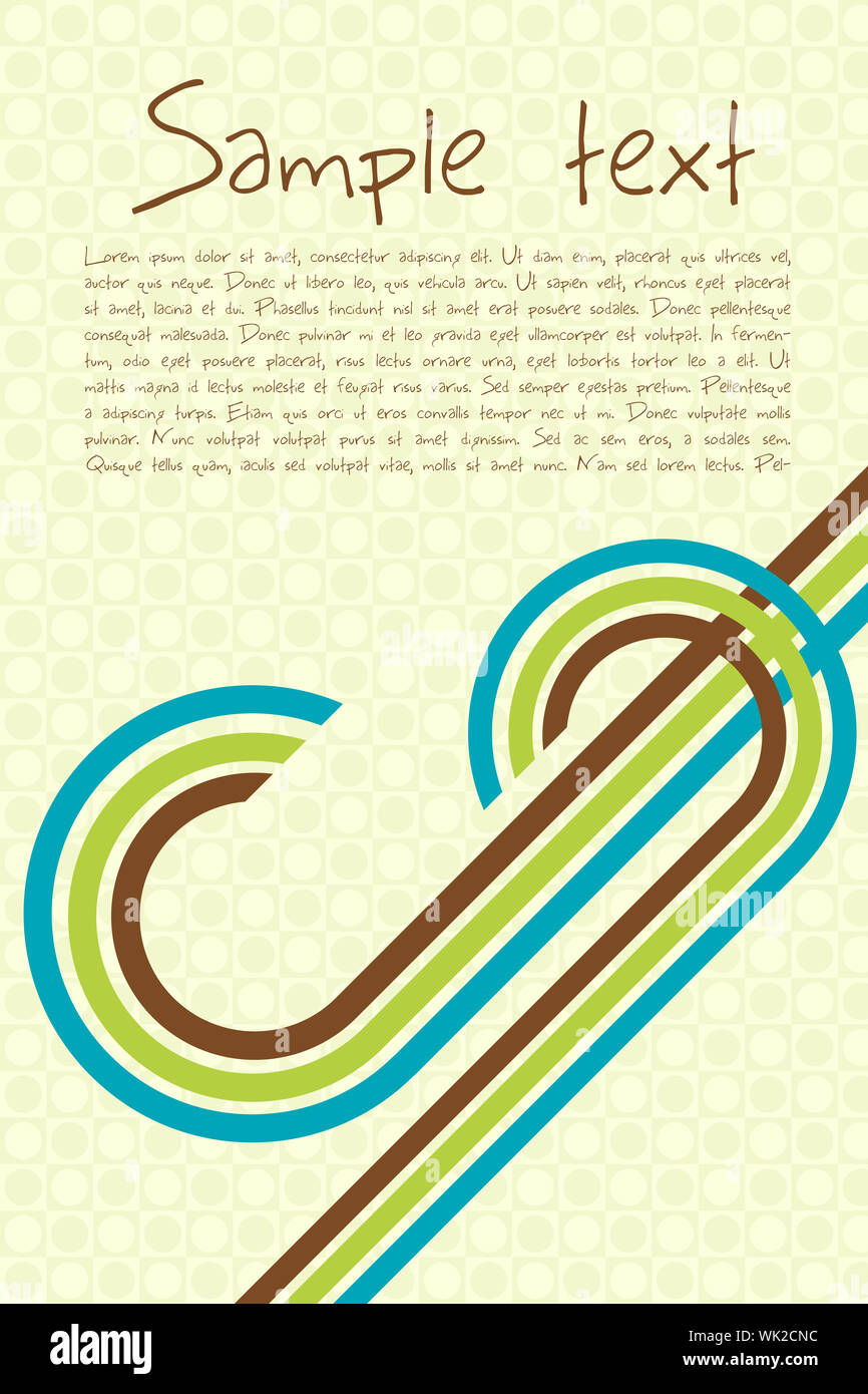 illustration of abstract retro background with sample text Stock Photo ...