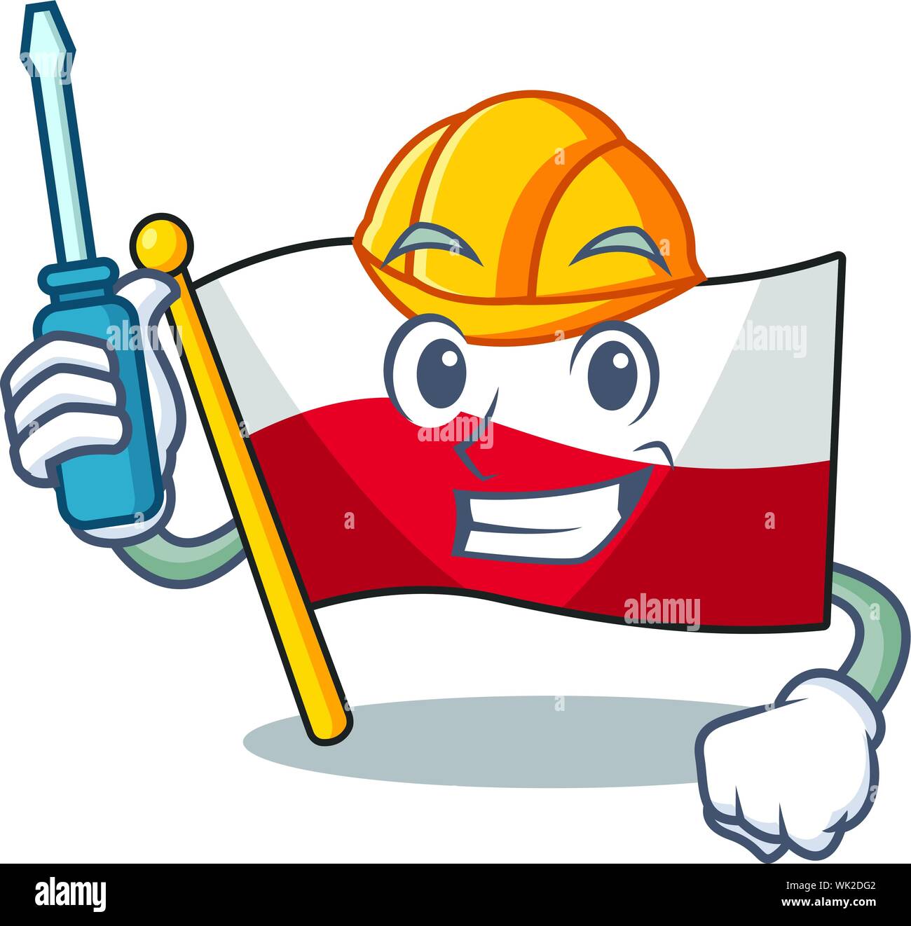 Automotive flag poland in the cartoon shape Stock Vector Image & Art ...