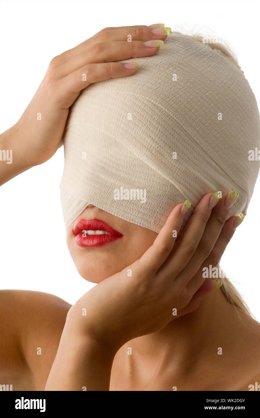 Woman with bandage around her head hi-res stock photography and images ...