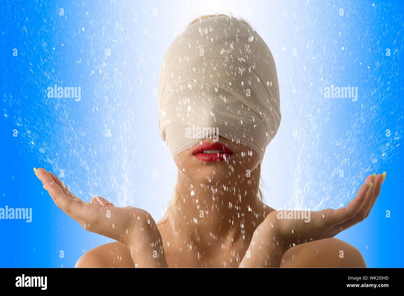 Woman with bandage around her head hi-res stock photography and images ...