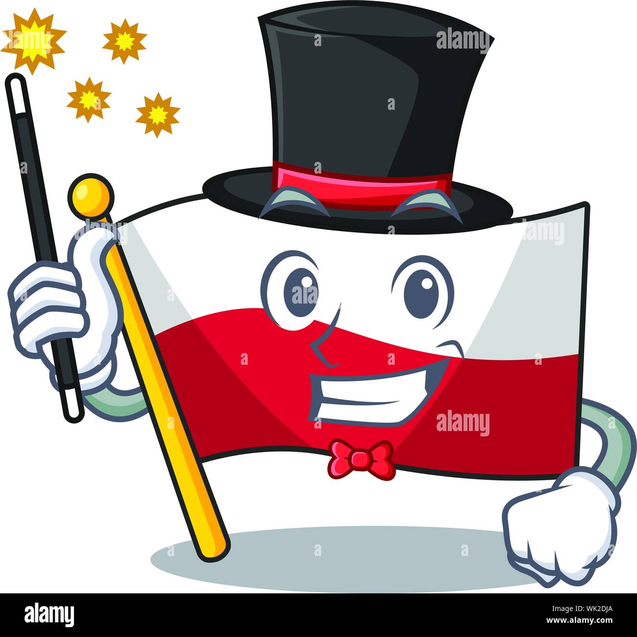 Magician flag poland in the cartoon shape Stock Vector Image & Art - Alamy