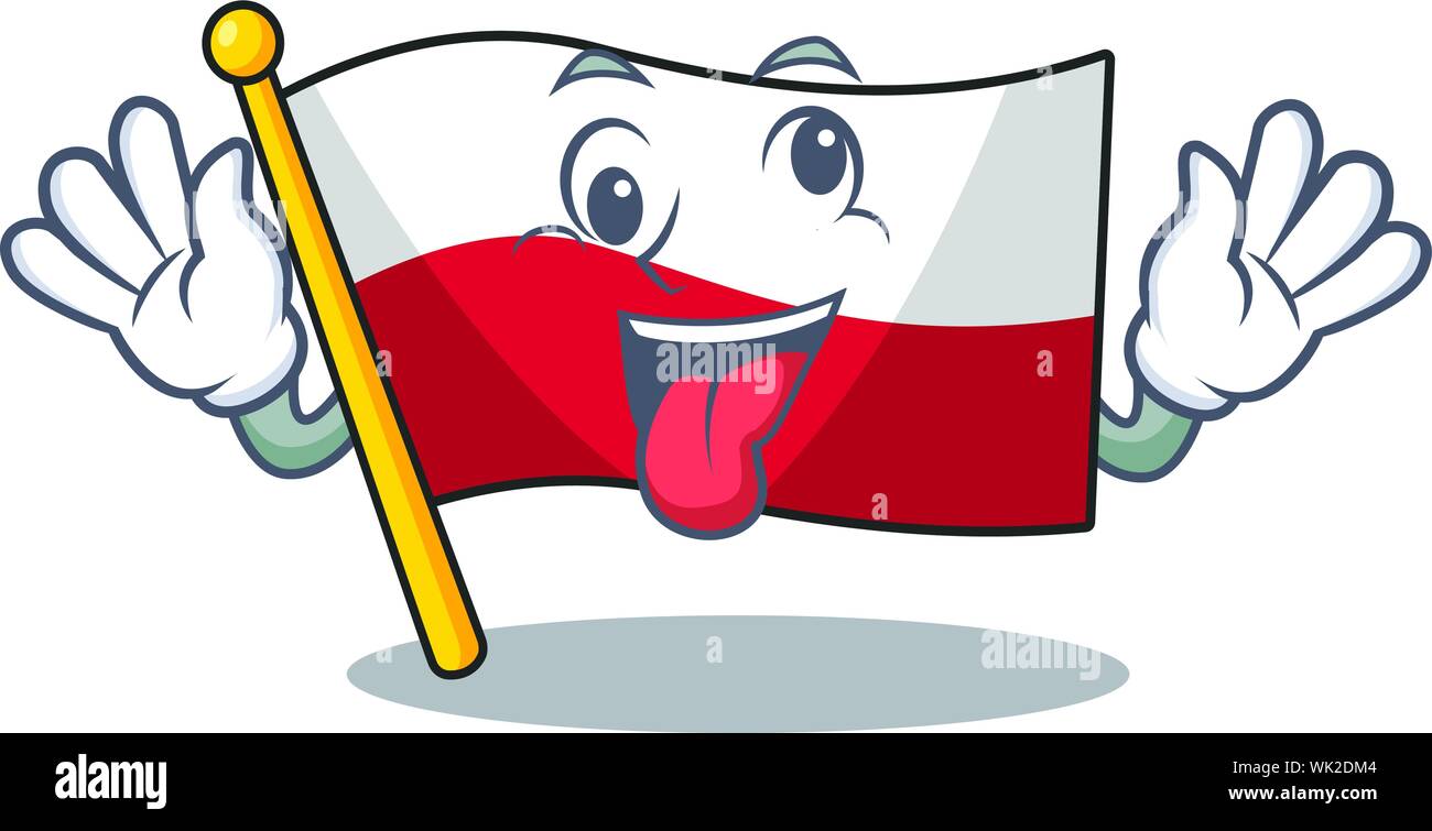 Crazy flag poland in the cartoon shape Stock Vector Image & Art - Alamy