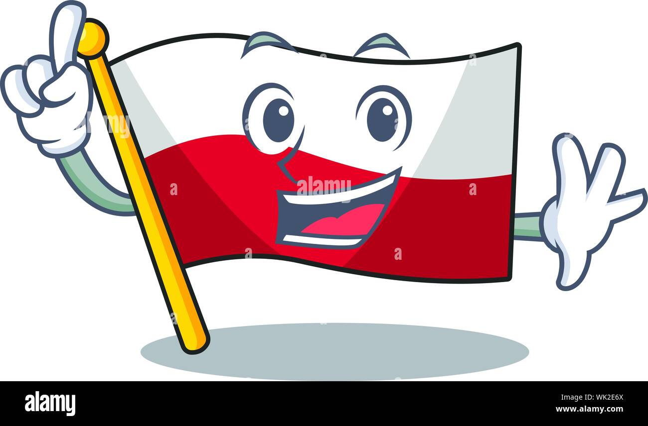 Finger flag poland in the cartoon shape Stock Vector Image & Art - Alamy