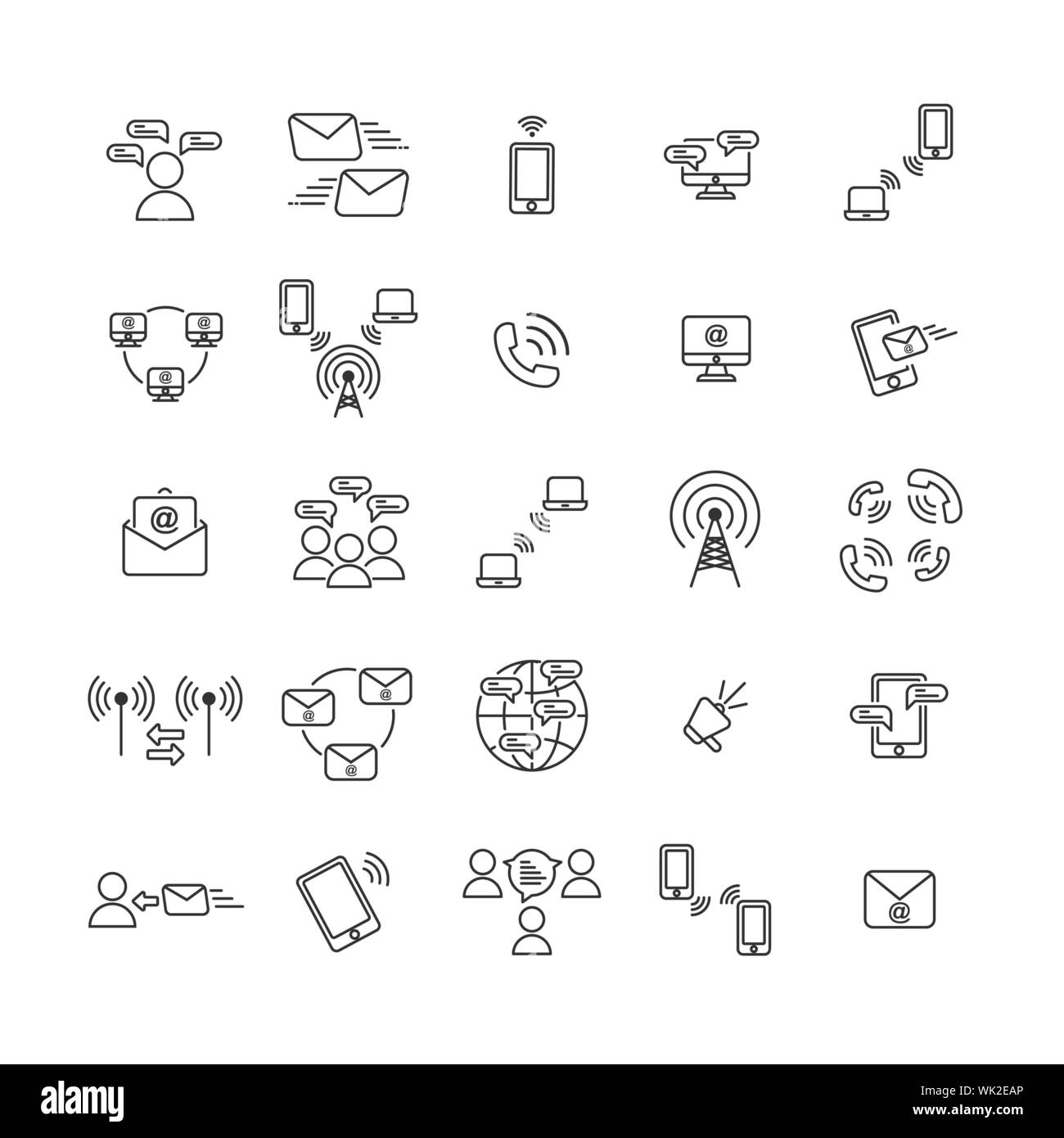 Communication outline Black and White Stock Photos & Images - Alamy