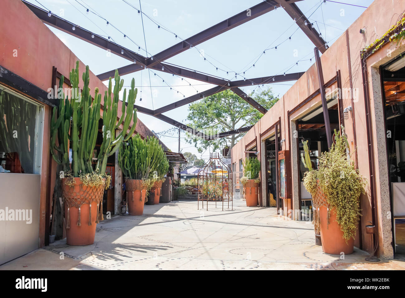 A view of a rustic landscape corridor located at The Lab Stock Photo ...