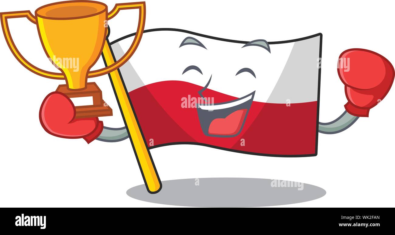 Boxing winner flag poland in the cartoon shape Stock Vector Image & Art ...