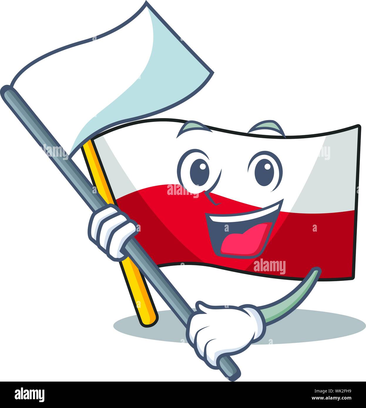 With flag flag poland in the cartoon shape Stock Vector Image & Art - Alamy