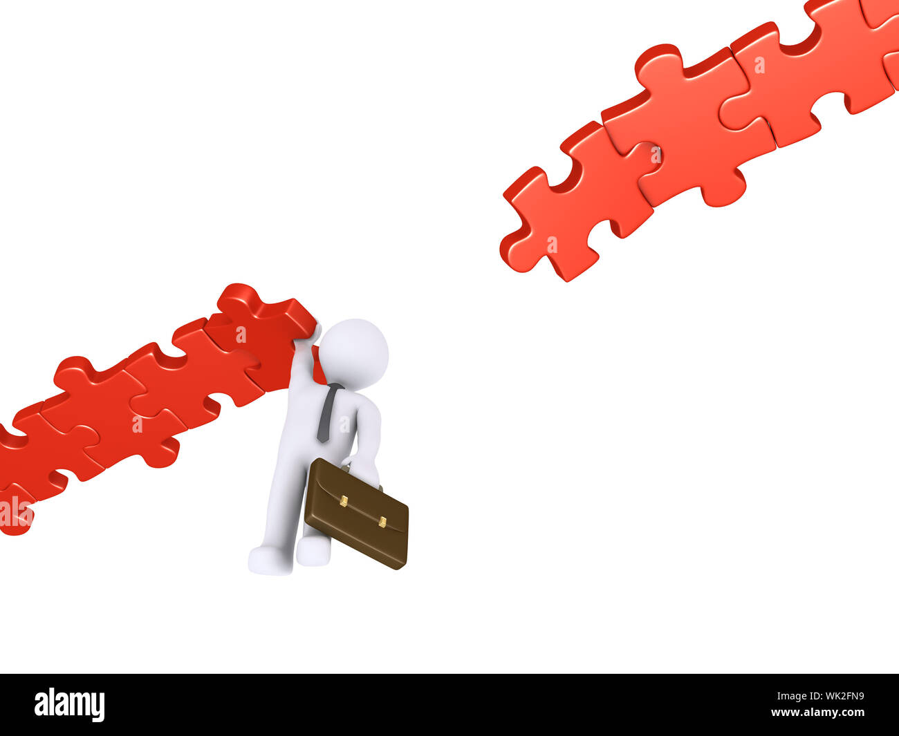 3d illustration broken jigsaw puzzle hi-res stock photography and ...