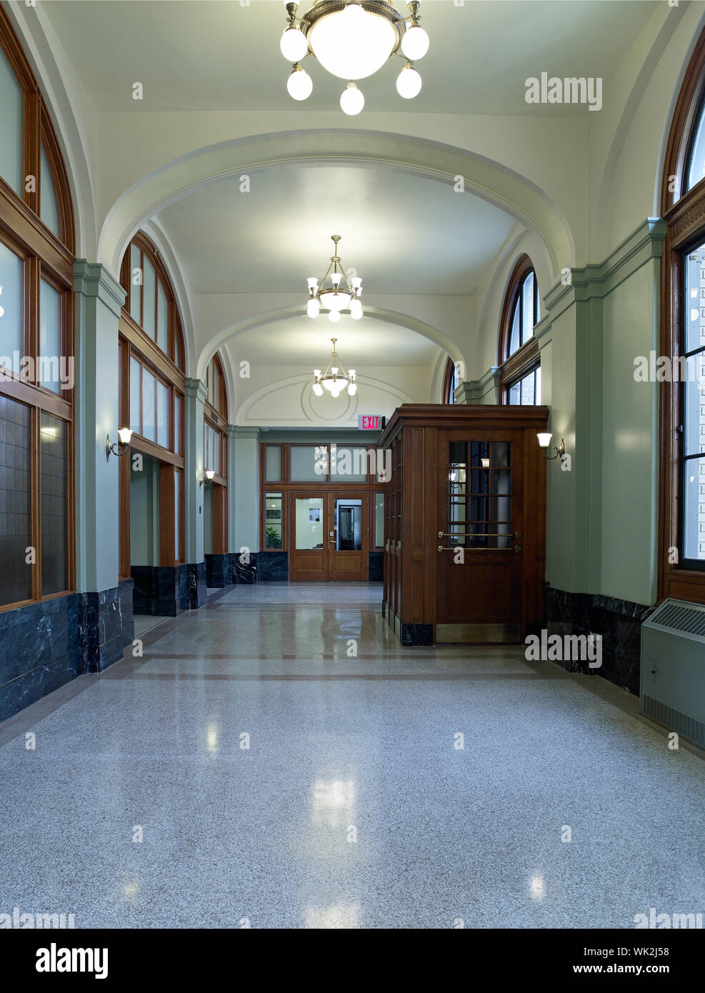 Interior lobby, Federal Building, Grand Island, Nebraska Stock Photo ...