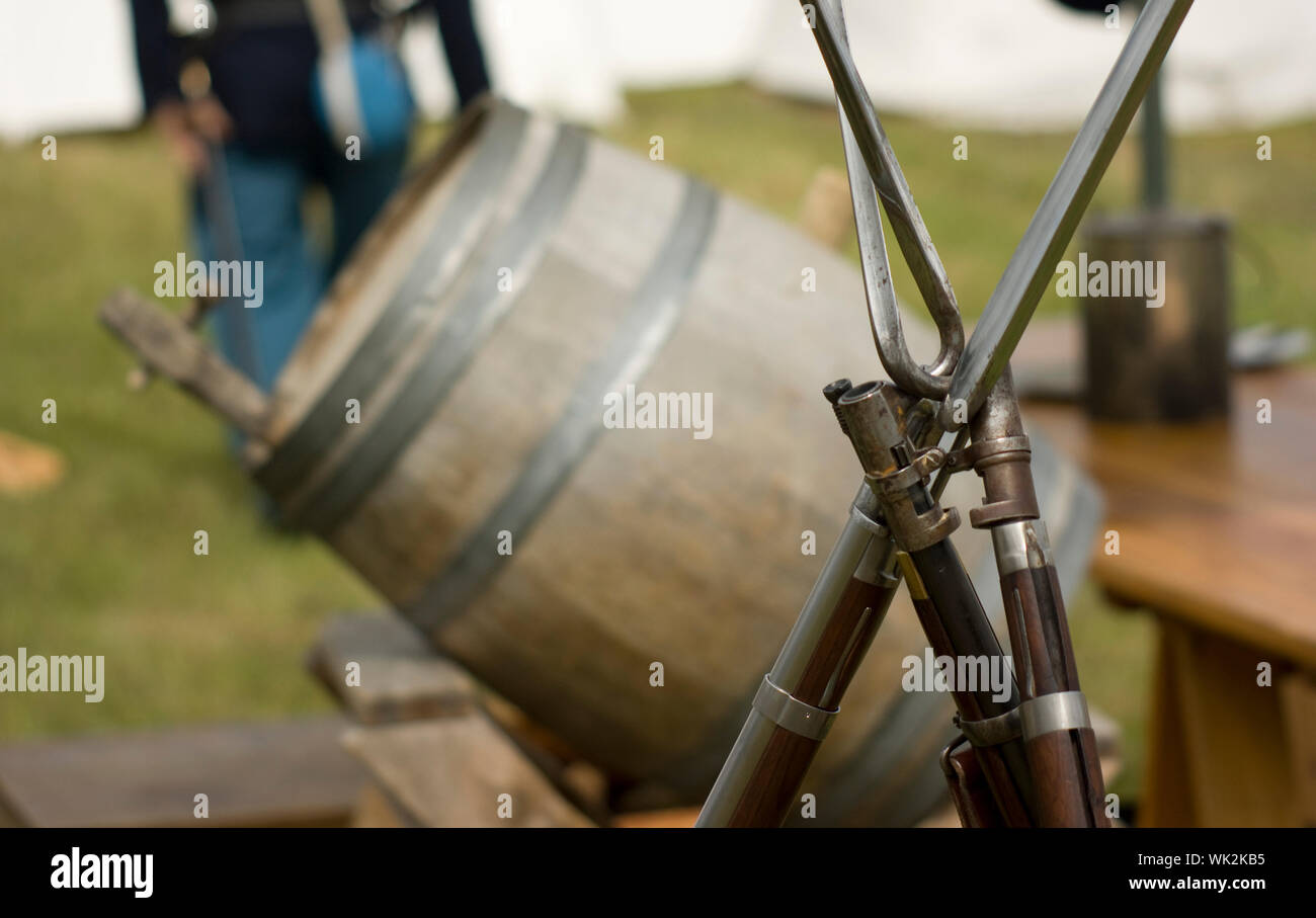 Rifles in a Union Army Camp Stock Photo - Alamy