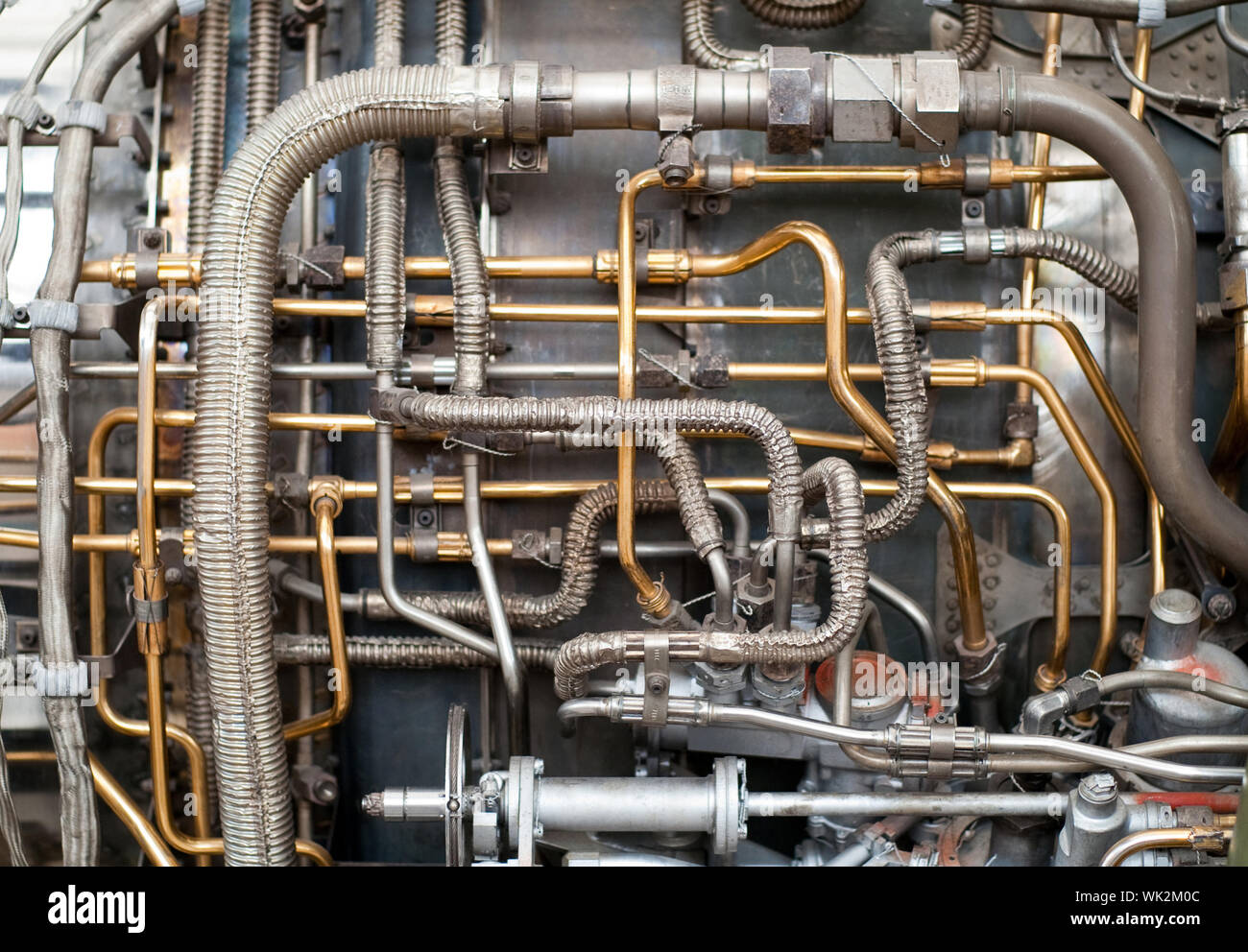 Hydraulics lines on the side of a rocket Stock Photo - Alamy