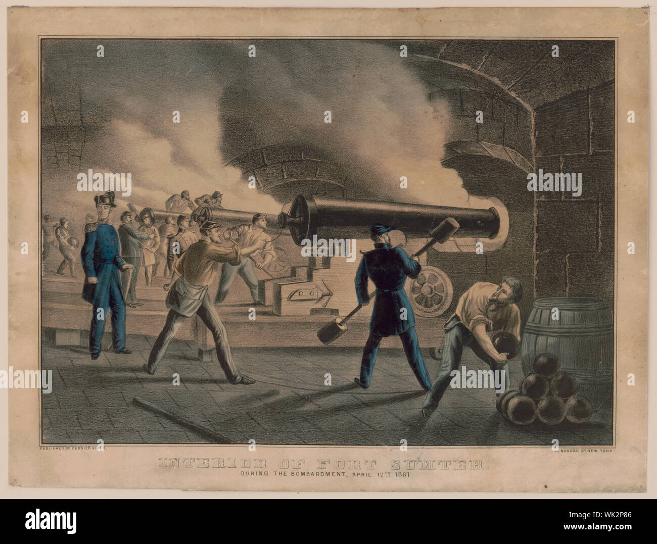 Interior of Fort Sumter: during the bombardment, April 12th 1861 Stock ...