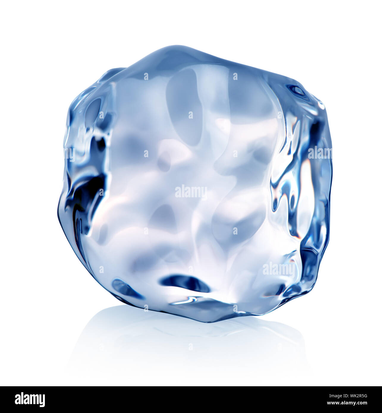 Cube of ice isolated on a white background Stock Photo - Alamy