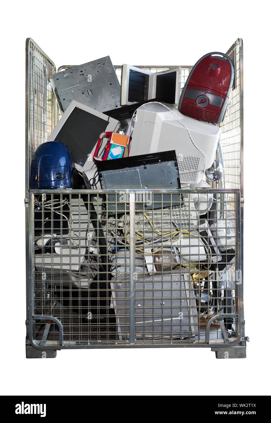 Electronic Garbage for recycling isolated on white background Stock ...