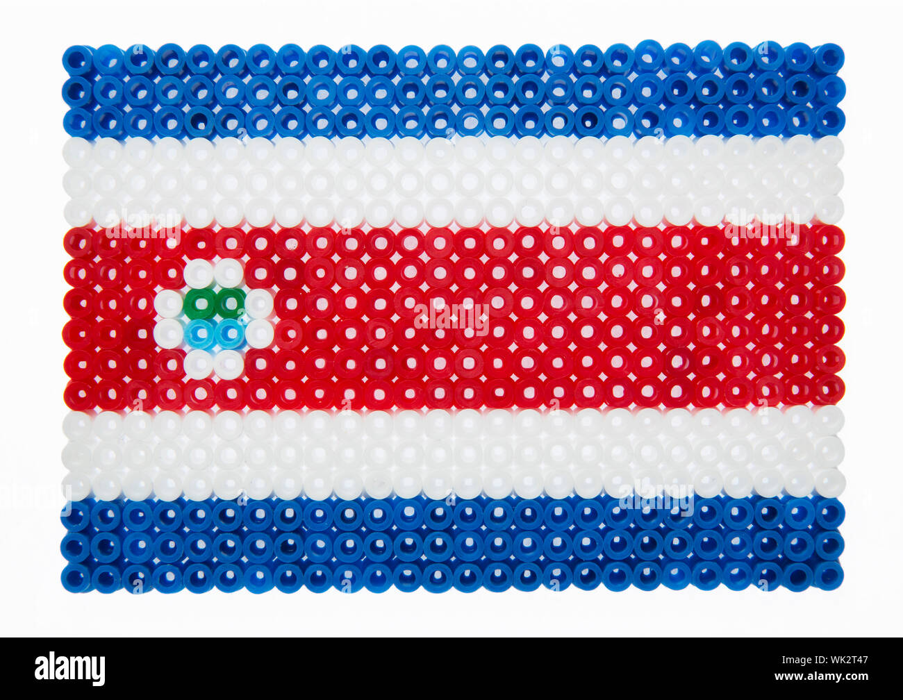 Costarican Flag made of plastic pearls Stock Photo - Alamy